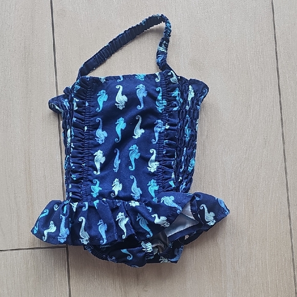 Rachel Riley | Swim | Rachel Riley Navy Blue Seahorse Print Swimsuit ...